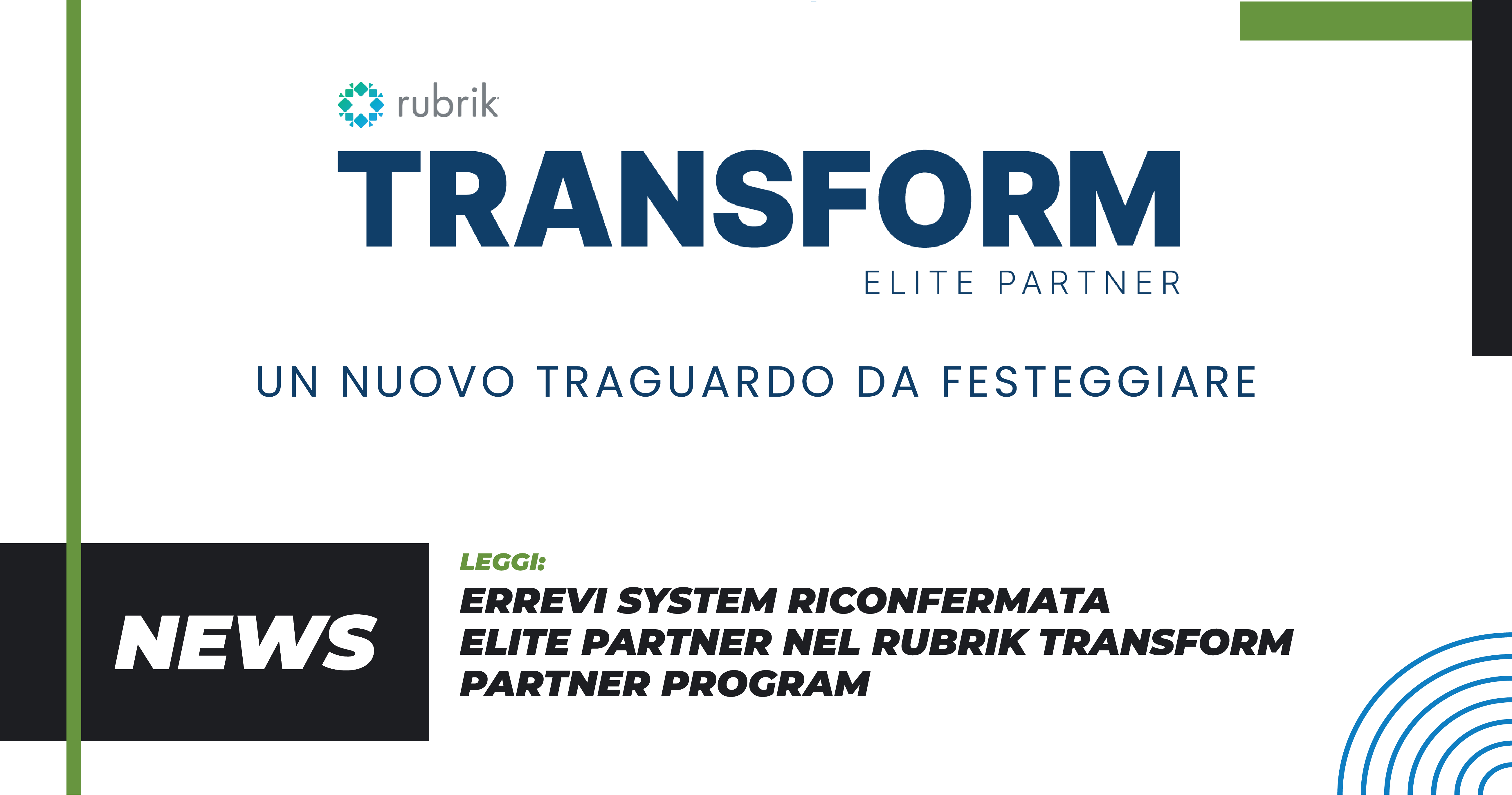 Errevi System riconfermata Elite Partner nel Rubrik Transform Partner ...
